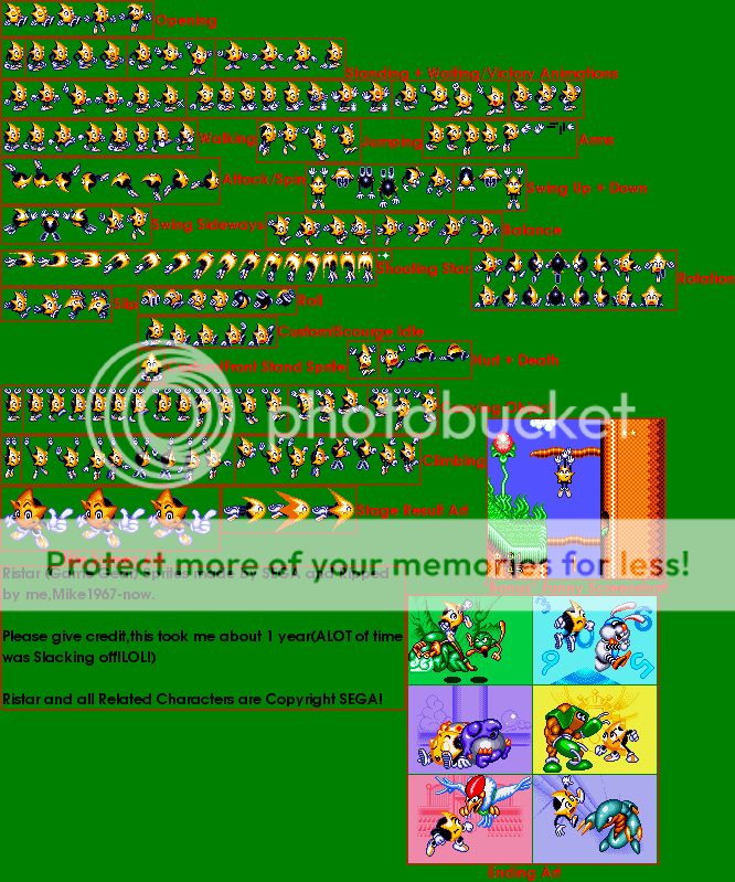 Ristar Sprites Pictures, Images & Photos | Photobucket